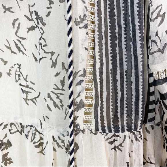 Anthropologie Dresses Anthro Boho Anthropologie Talulah Tiered Midi Tasseled Dress Xs New